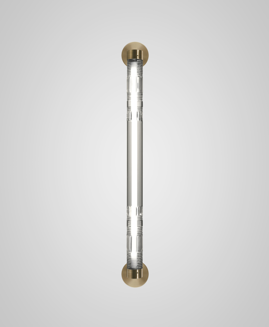 Crystal Tube Wall Light Brushed Brass - Diez Company